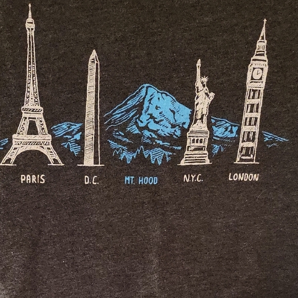 Bella Canvas | Shirts | Black Graphic Tshirt With Iconic Landmarks ...